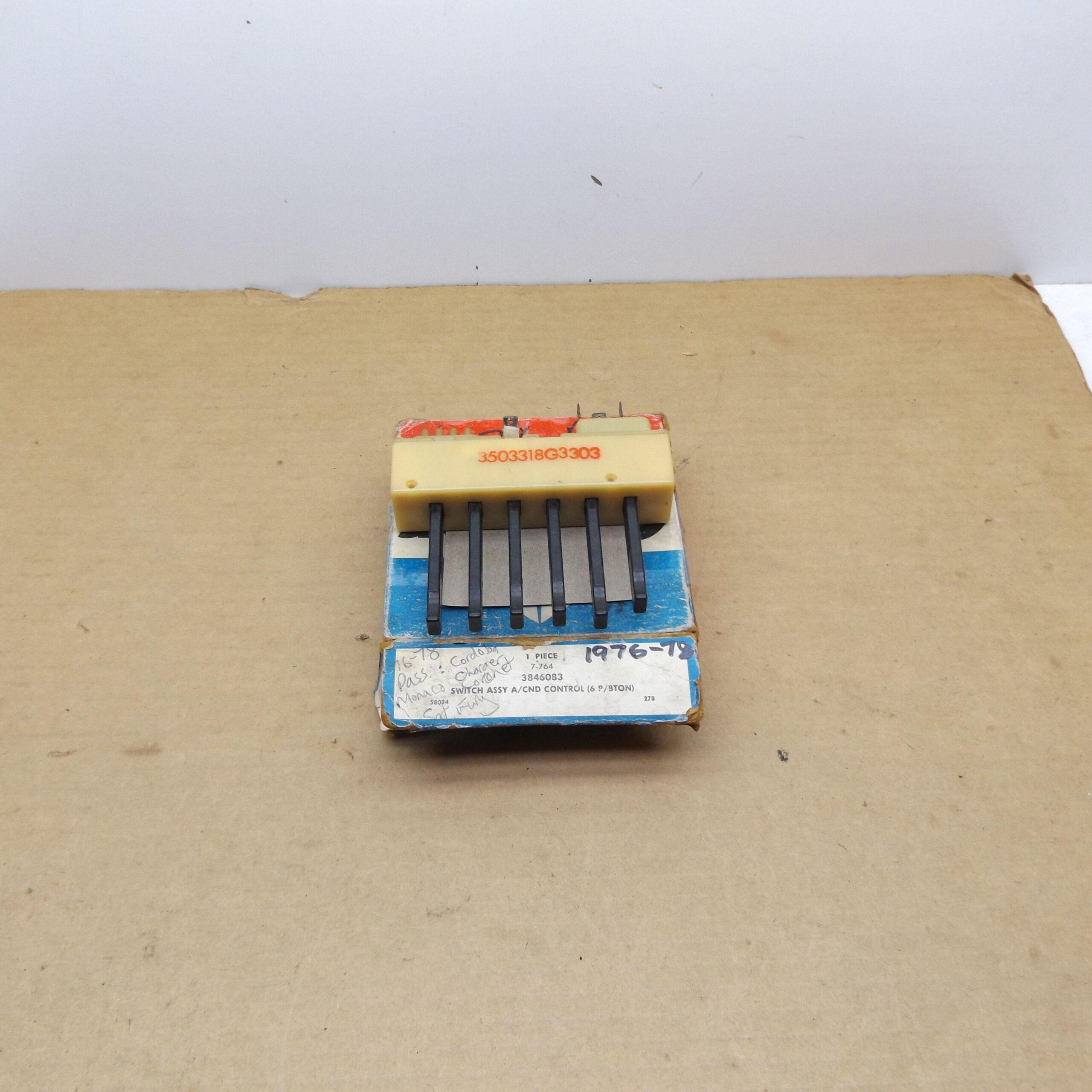 A/C and Heater Push Button Switch# 3846083 / 4361140 - B - C - L - Body ...