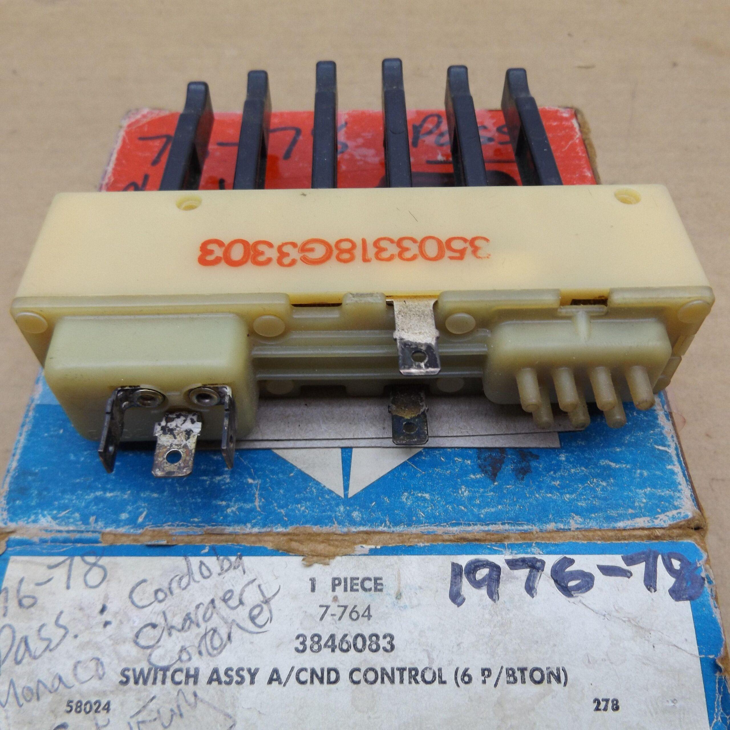 A/C and Heater Push Button Switch# 3846083 / 4361140 - B - C - L - Body ...