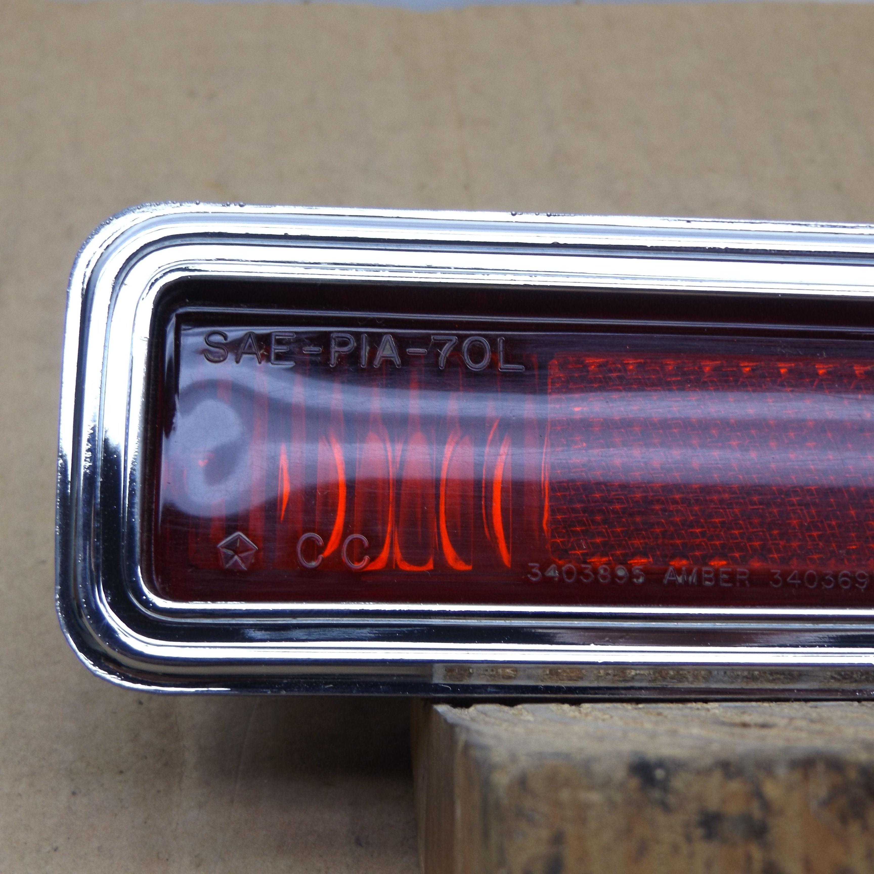 Side Marker Lamp Pkg# 3403685 - LH - Rear - A - Body - Hard Top - 1970 ...