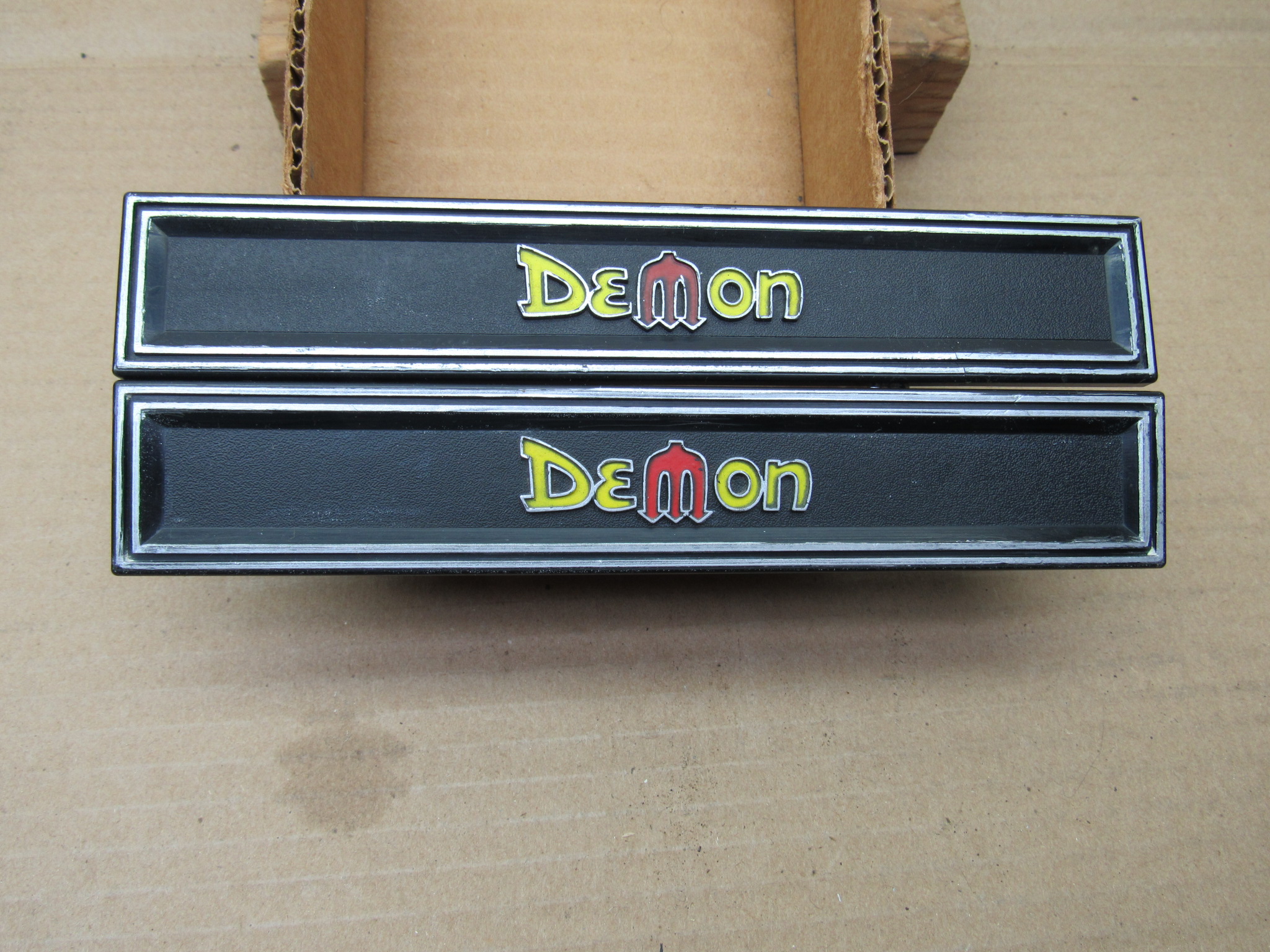 Door Inside Trim Panel Garnish Nameplate# 3613436 - Pair - Dodge Demon ...